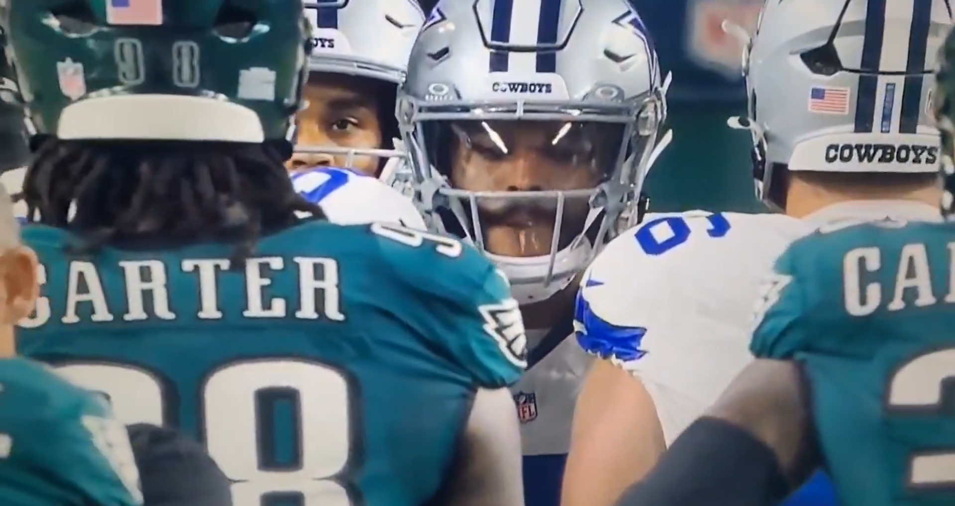 Viral Video Appears to Show Dak Prescott Spitting First at Jalen Carter ...