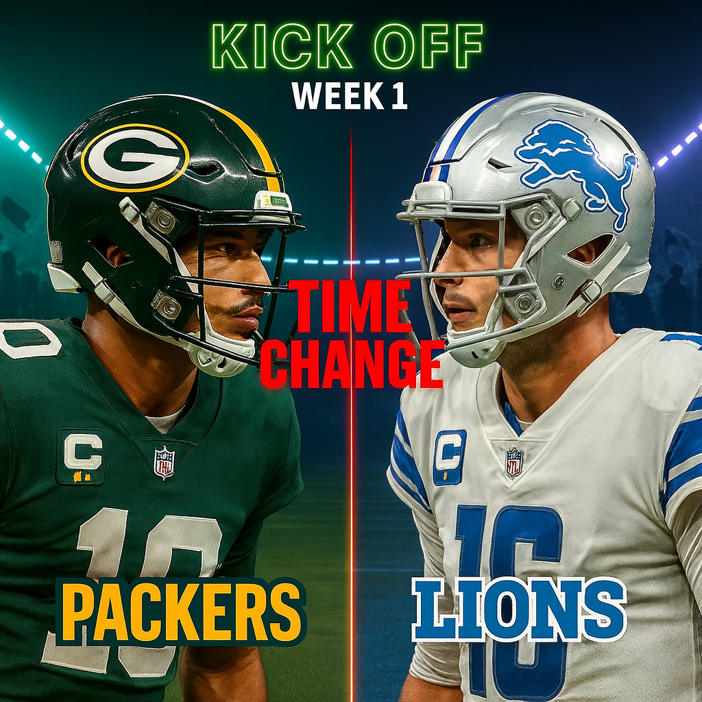Packers vs. Lions 2025 NFL Kickoff Week 1 — Date, Time, and Broadcast Guide
