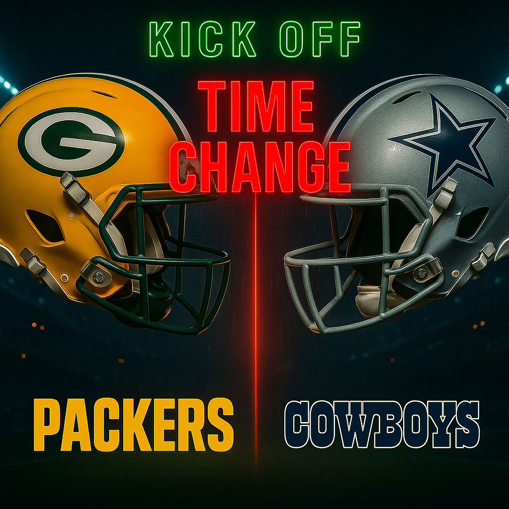 TIME CHANGE: Packers vs Cowboys – Schedule Advisory Due to Humberto