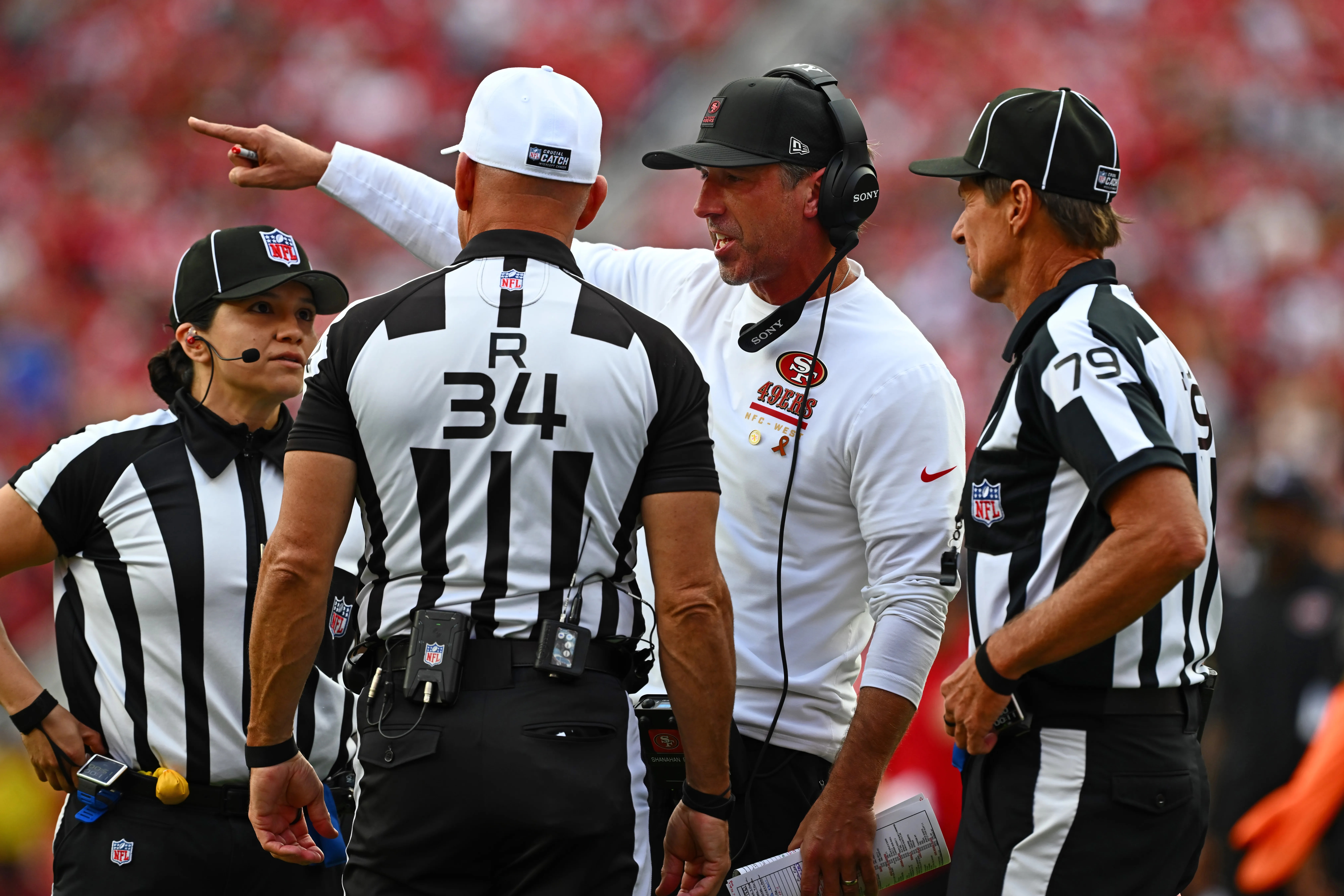 49ers HC Kyle Shanahan Files Complaint to NFL After Head Ref Clete ...