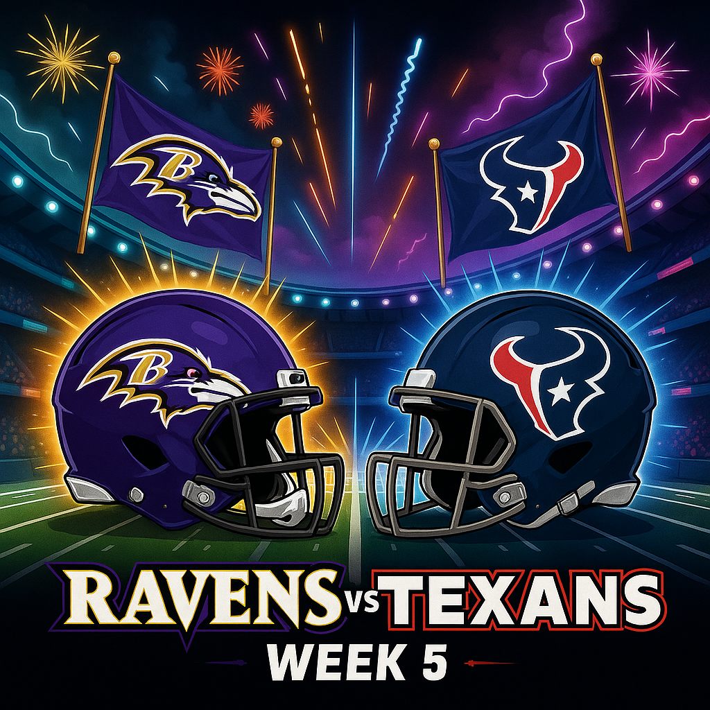 How to Watch Ravens vs.Texans in Week 5: TV, Streaming, Kickoff Info