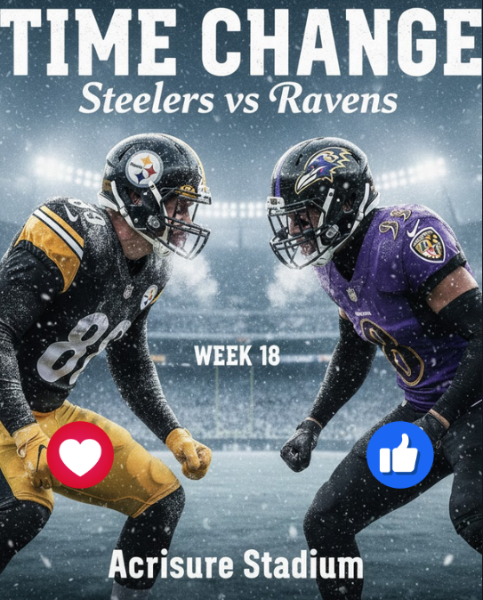 TIME CHANGE: Steelers vs. Ravens Game Delayed Due to Snowstorm Impact ...